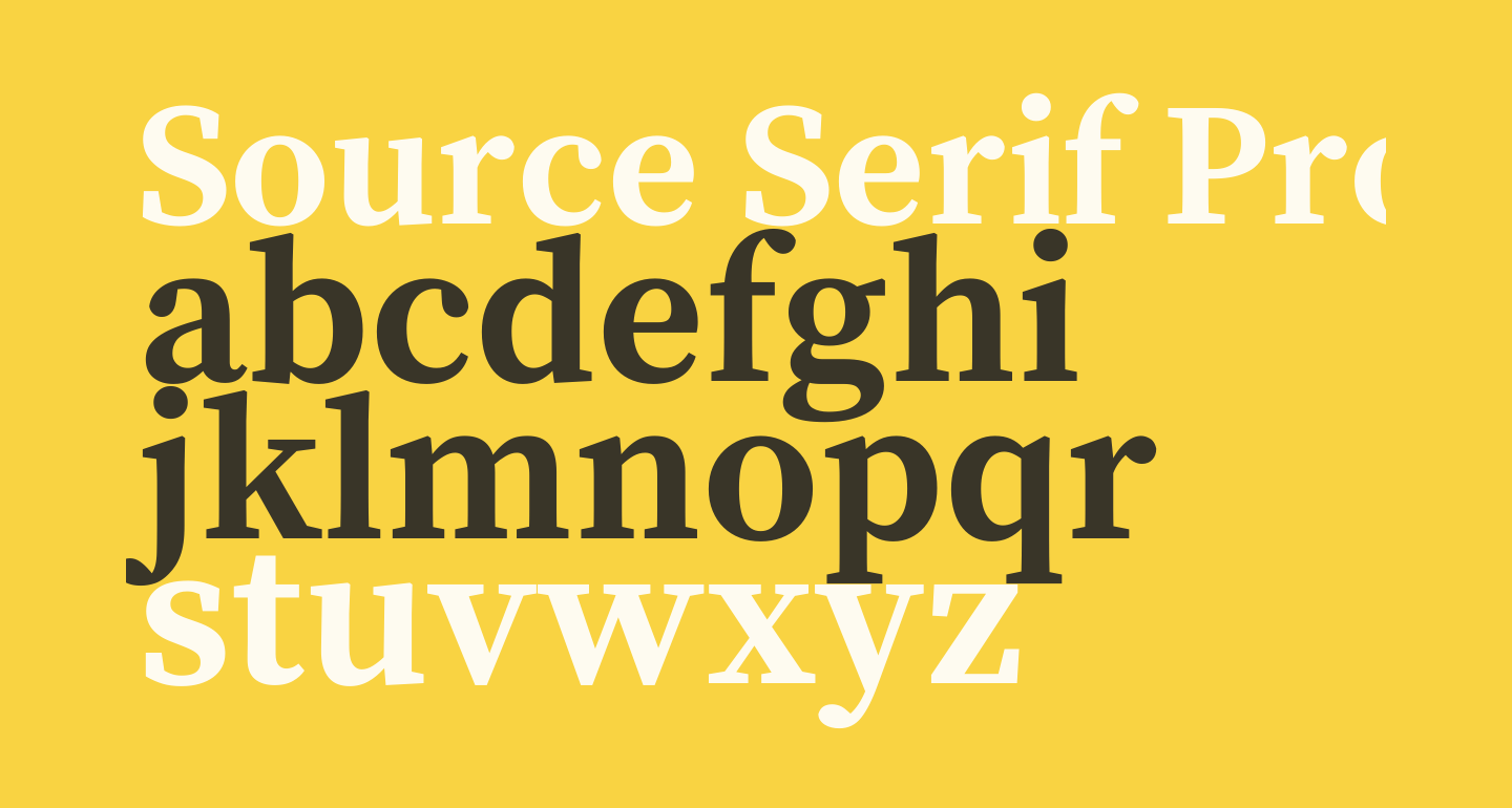 Source Serif Pro Bold free Font - What Font Is