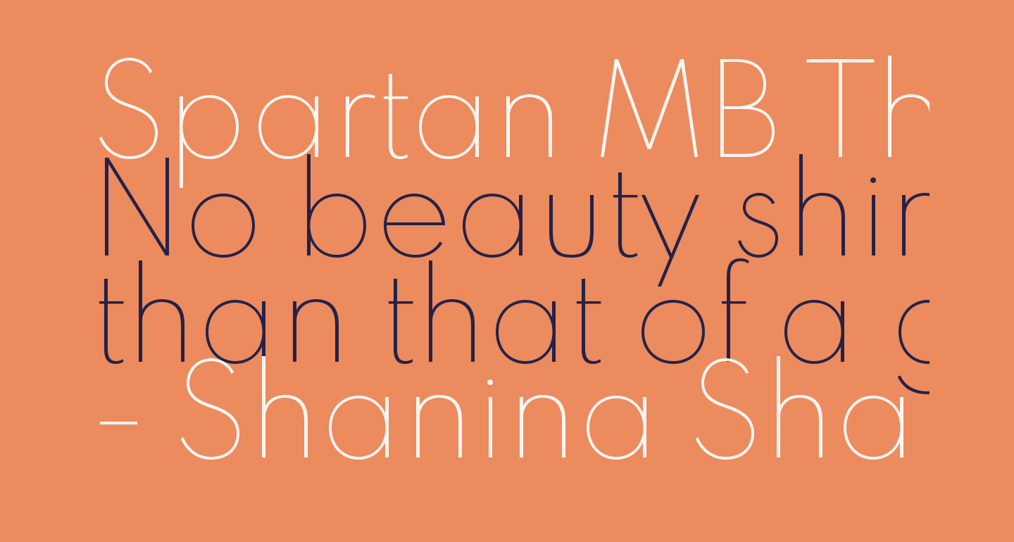 Spartan MB Thin free Font - What Font Is