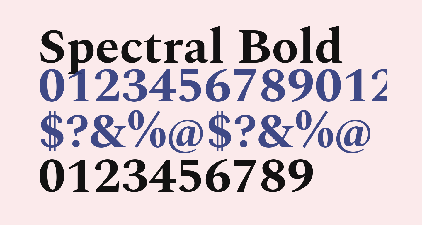 Spectral Bold free Font - What Font Is