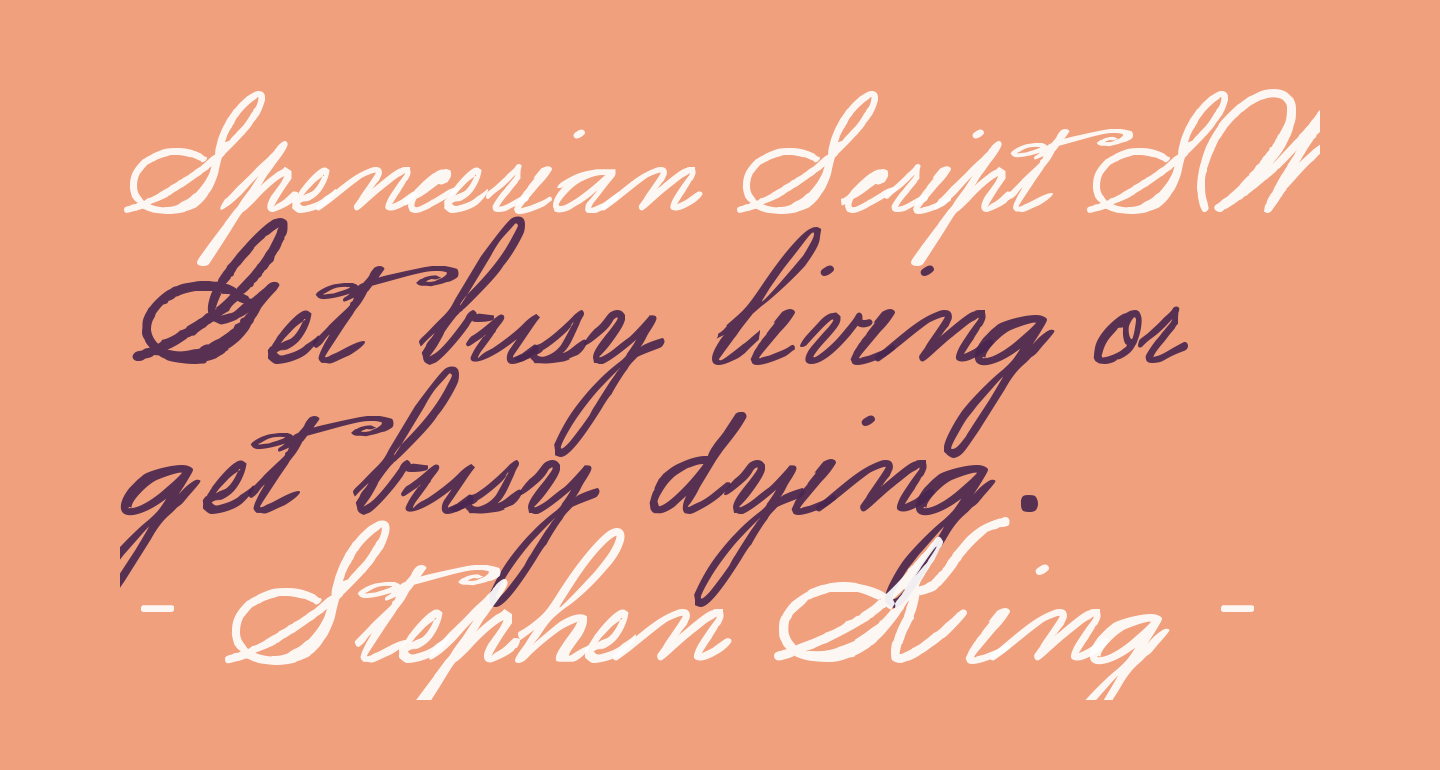 Spencerian Script SW free Font - What Font Is