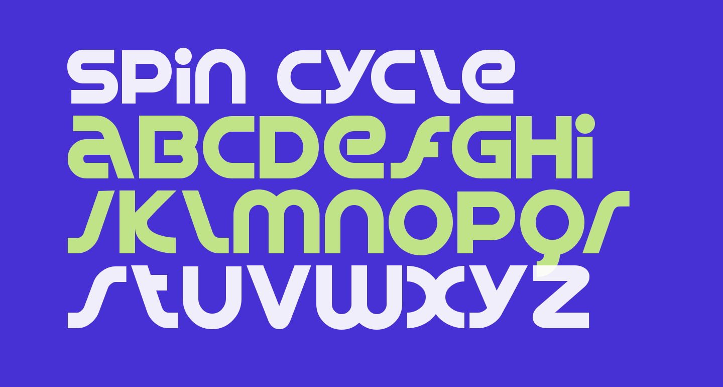 Spin Cycle free Font - What Font Is