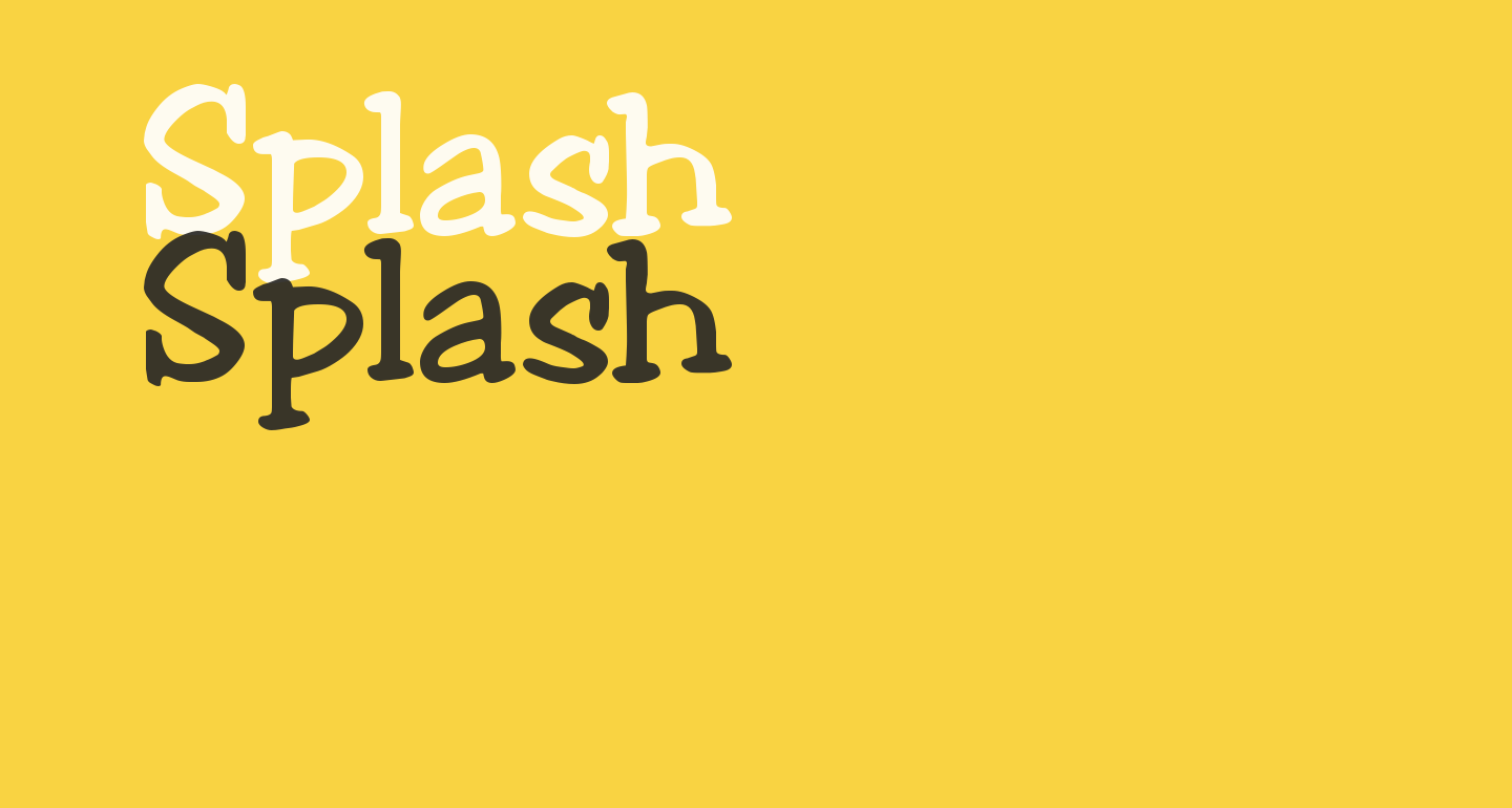 Splash free Font - What Font Is