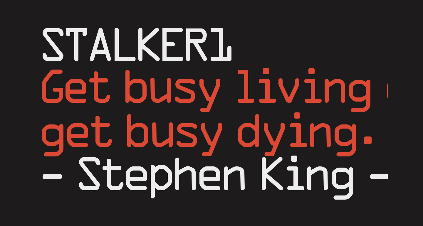 STALKER1 free Font - What Font Is