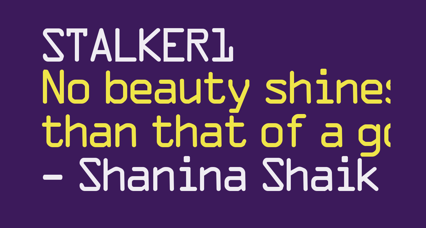 STALKER1 free Font - What Font Is
