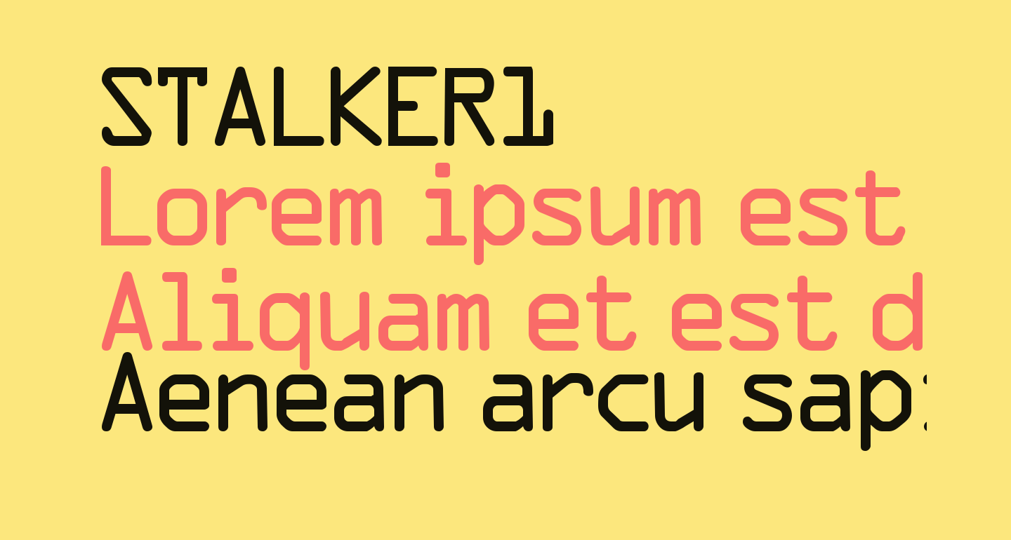 STALKER1 free Font - What Font Is