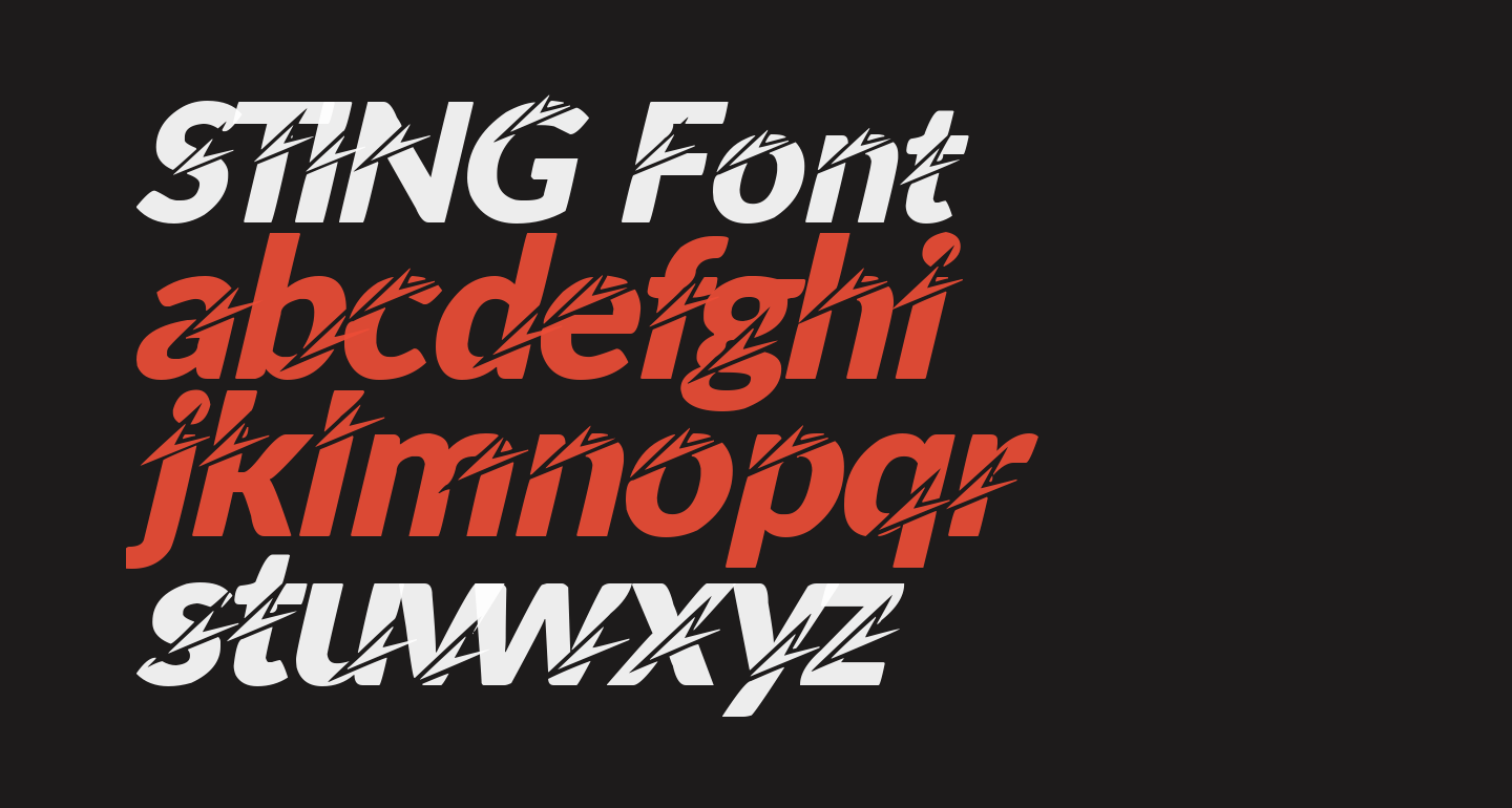 STING free Font - What Font Is
