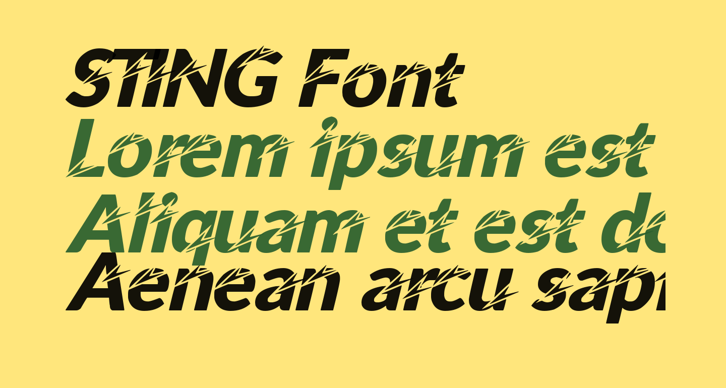 STING free Font - What Font Is
