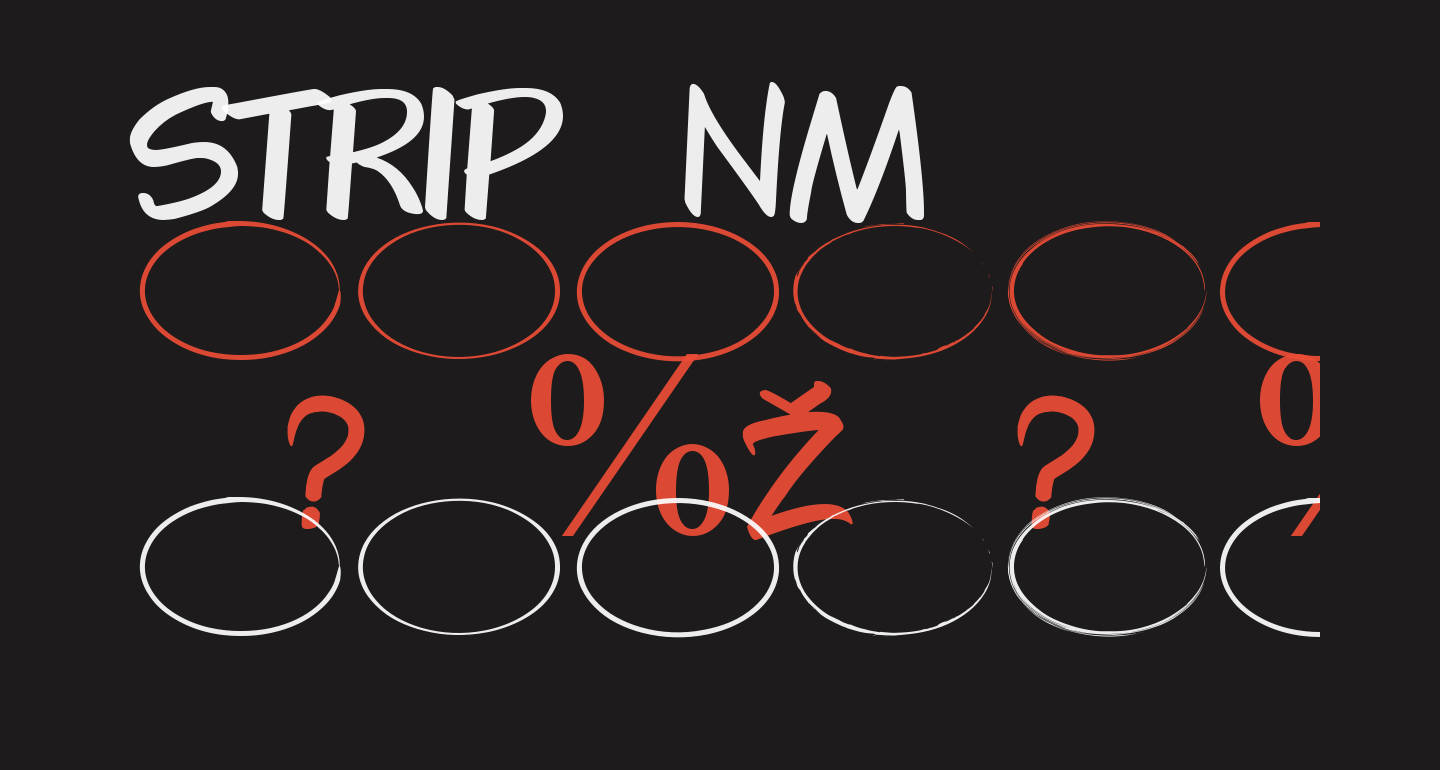 STRIP_NM free Font - What Font Is