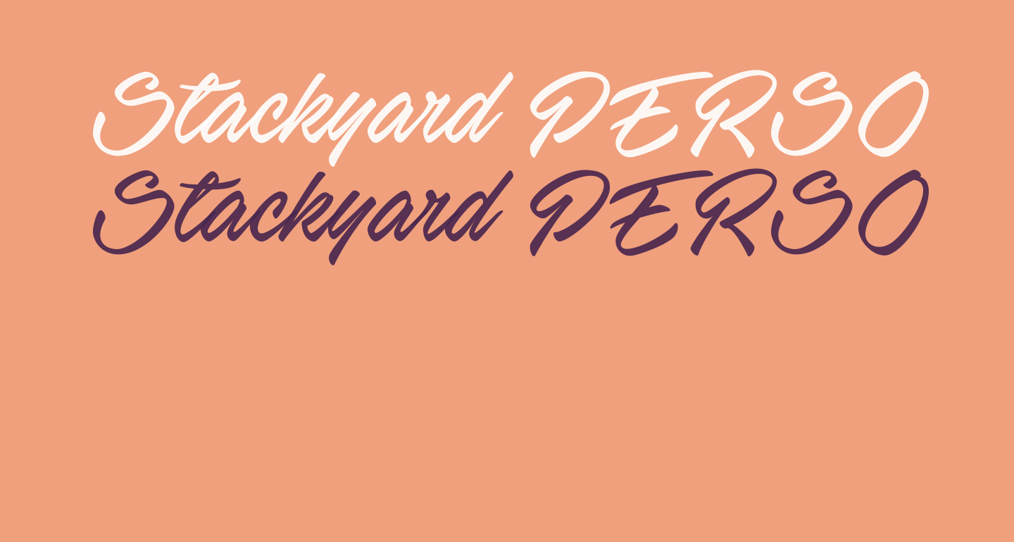 Stackyard PERSONAL USE free Font - What Font Is