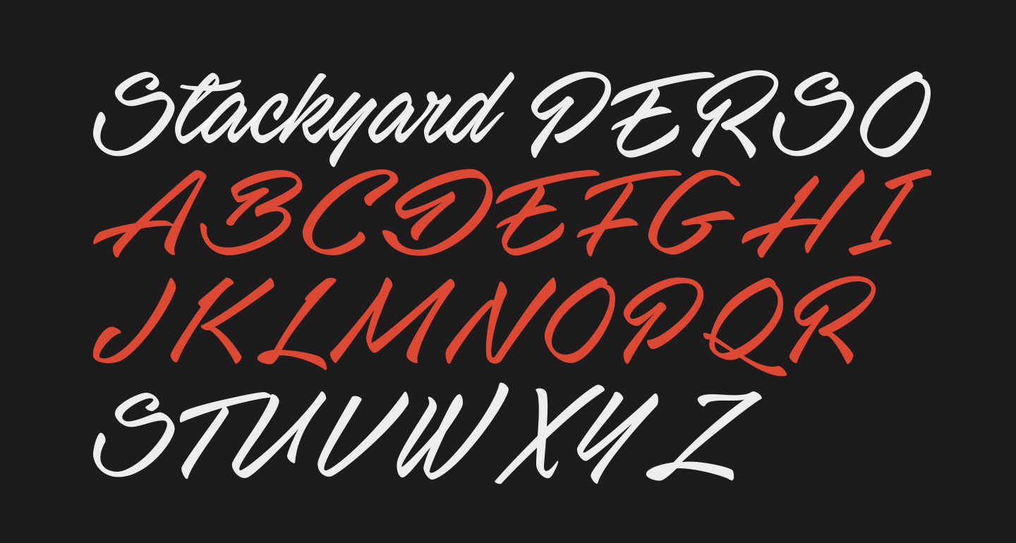 Stackyard PERSONAL USE free Font - What Font Is