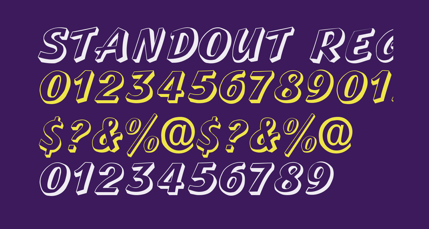 Standout Regular free Font - What Font Is