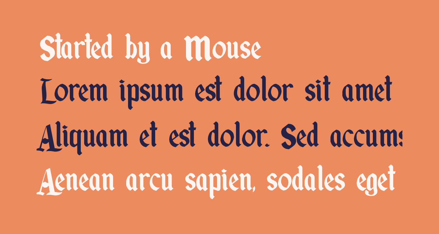 Started by a Mouse free Font - What Font Is