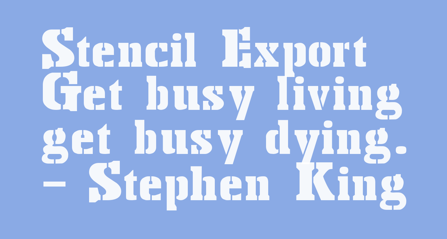 Stencil Export free Font - What Font Is