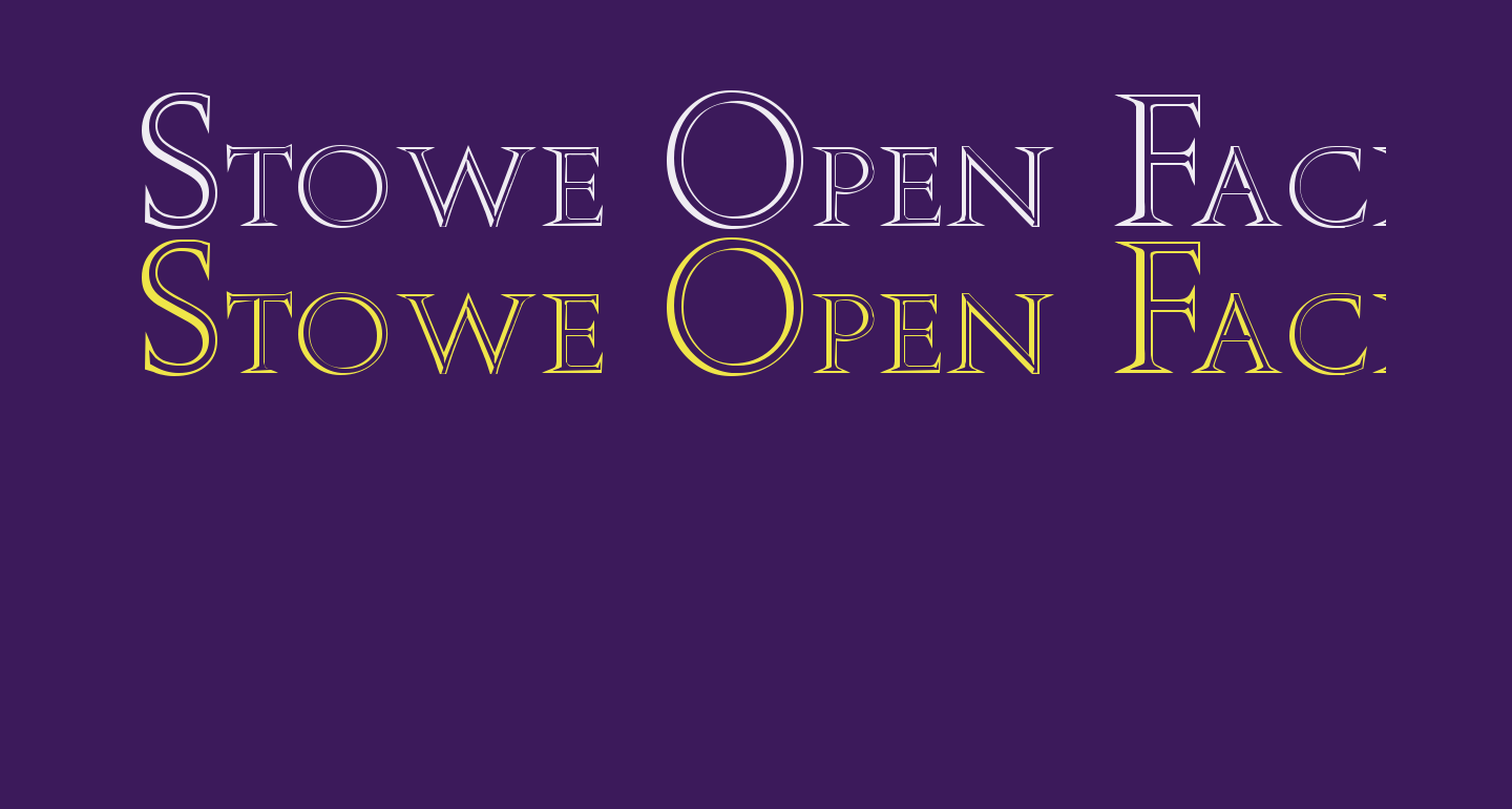 Stowe Open Face free Font - What Font Is