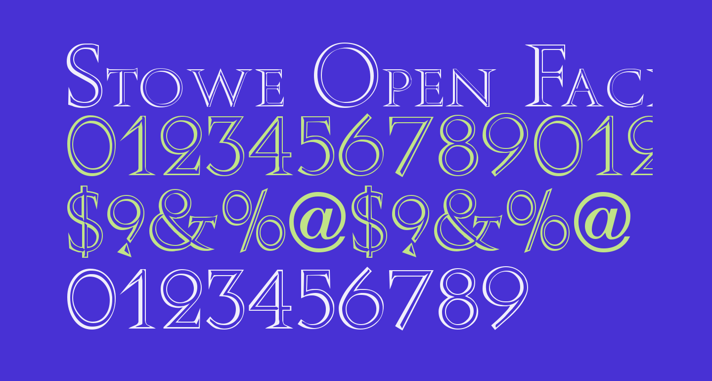 Stowe Open Face free Font - What Font Is