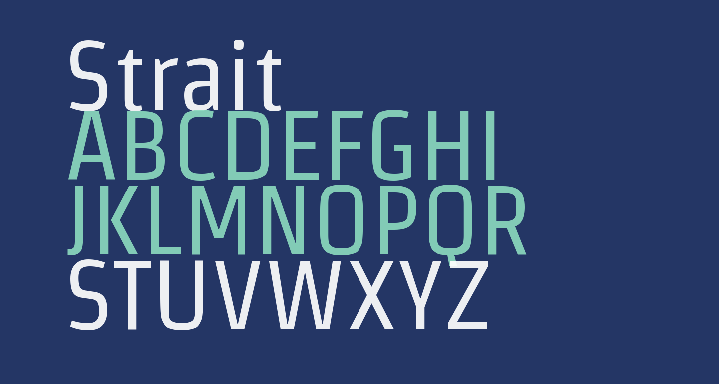 Strait free Font - What Font Is