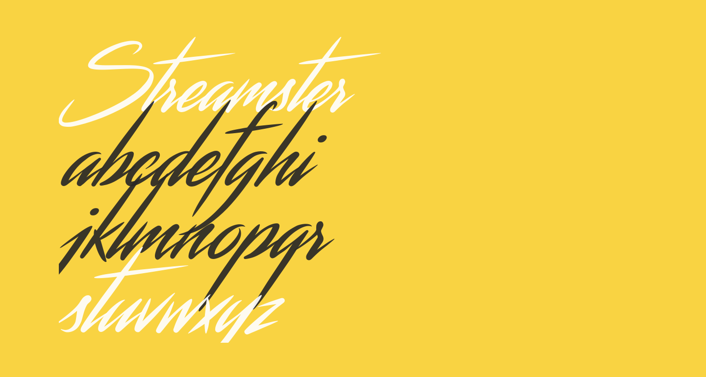 Streamster free Font - What Font Is
