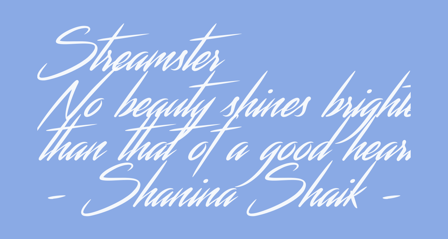 Streamster free Font - What Font Is