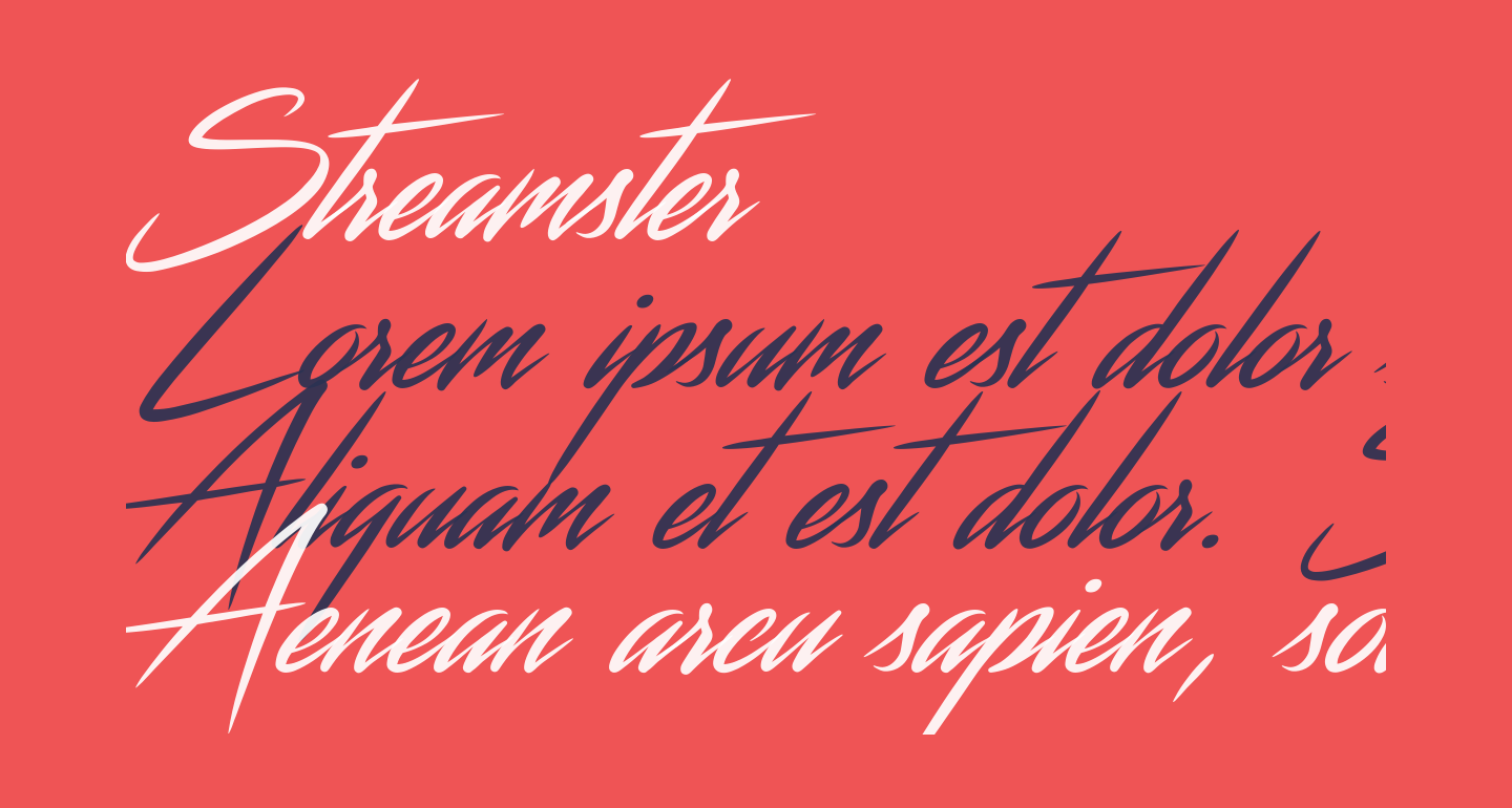 Streamster free Font - What Font Is