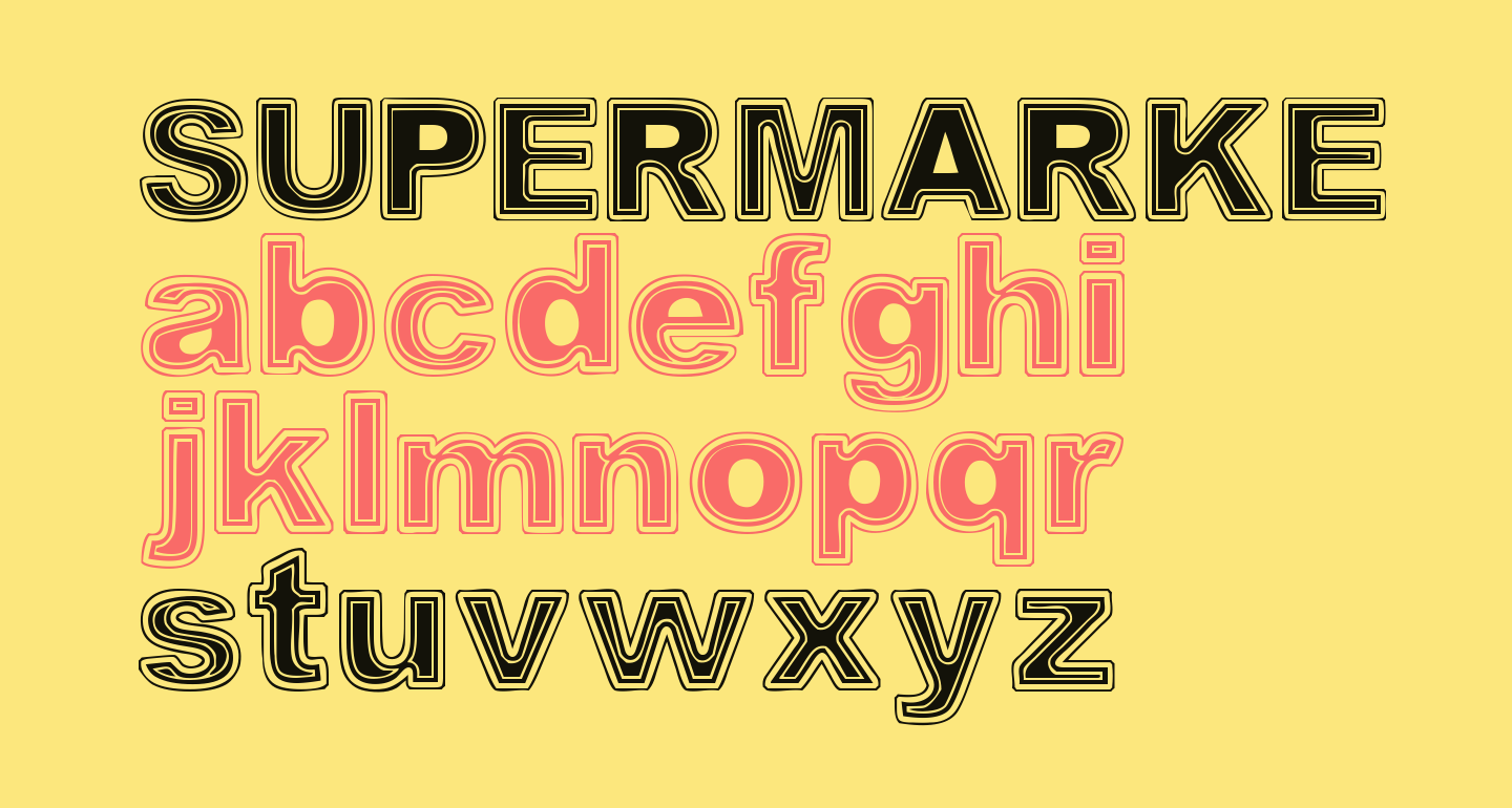 SUPERMARKET free Font - What Font Is