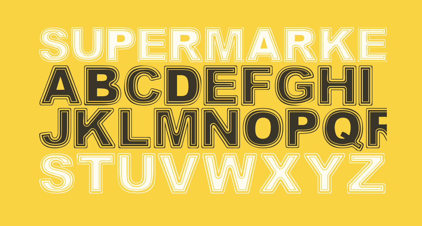 SUPERMARKET free Font - What Font Is