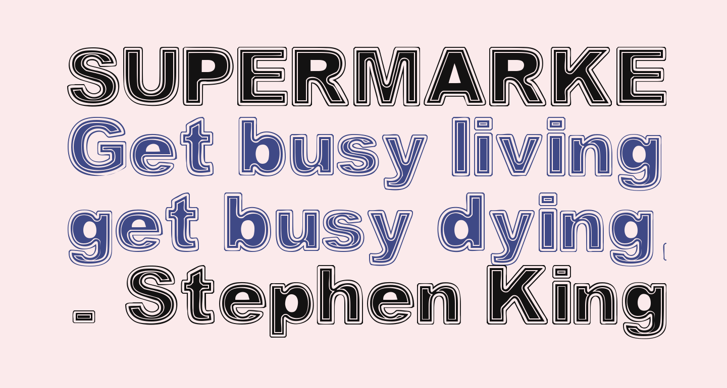 SUPERMARKET free Font - What Font Is