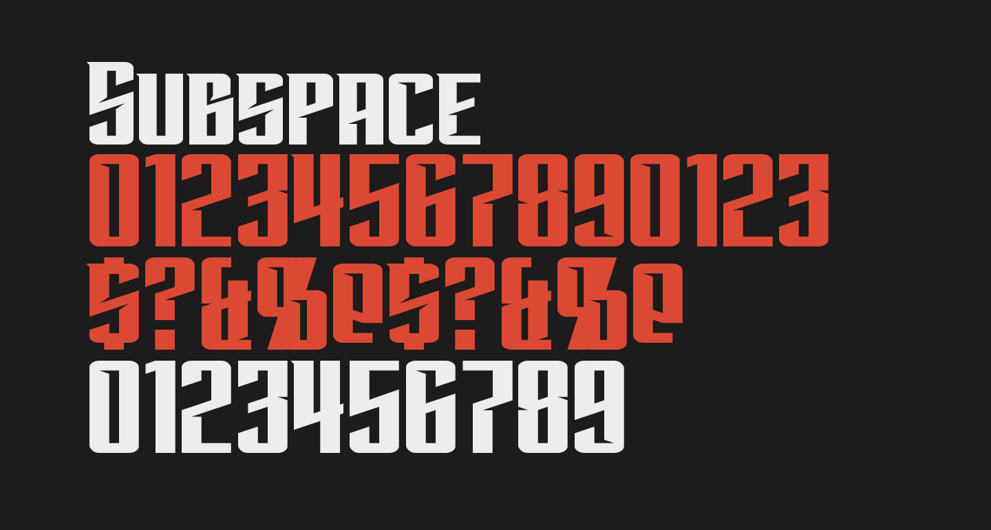 Subspace free Font - What Font Is