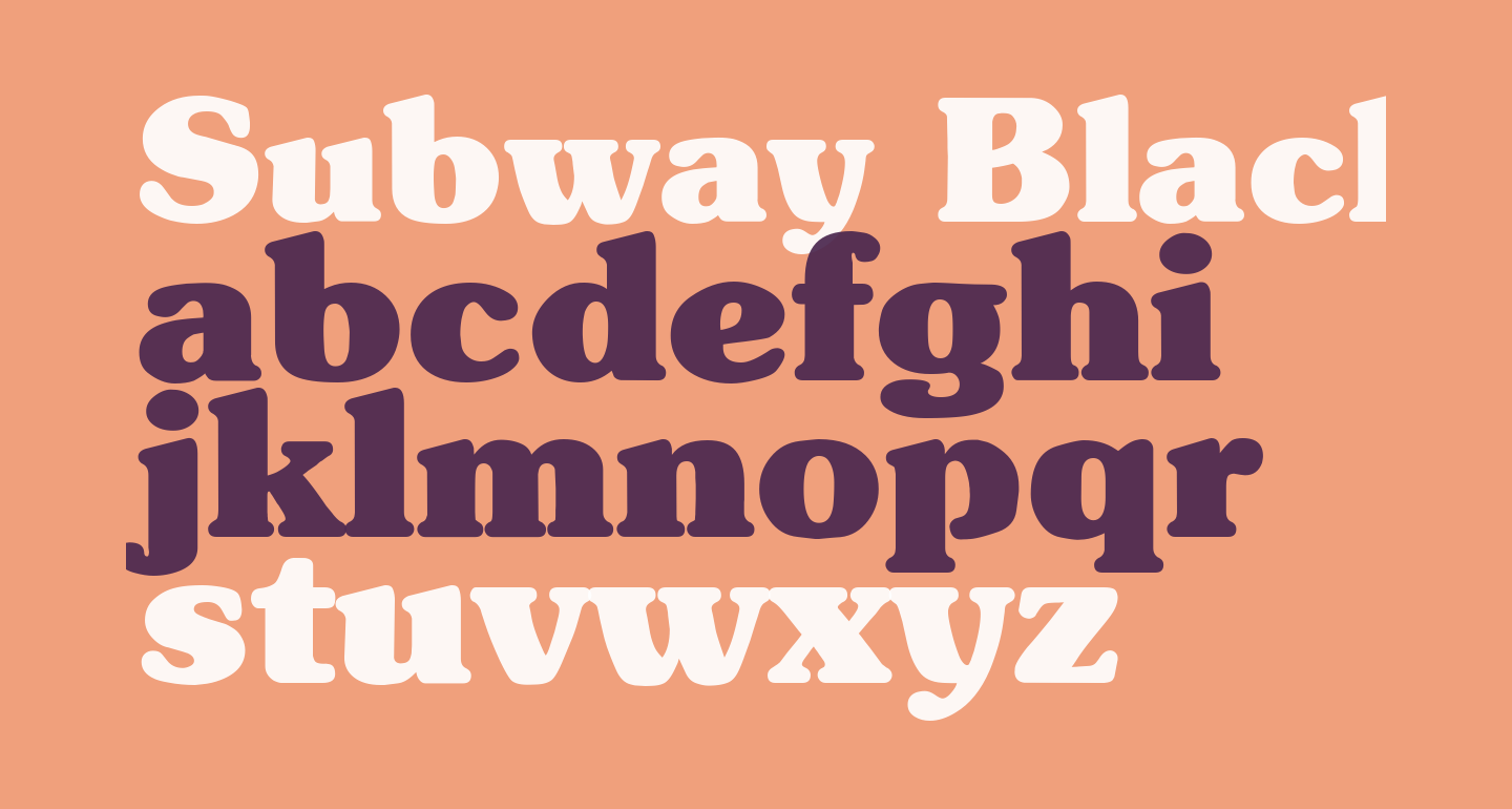 Subway Black free Font - What Font Is