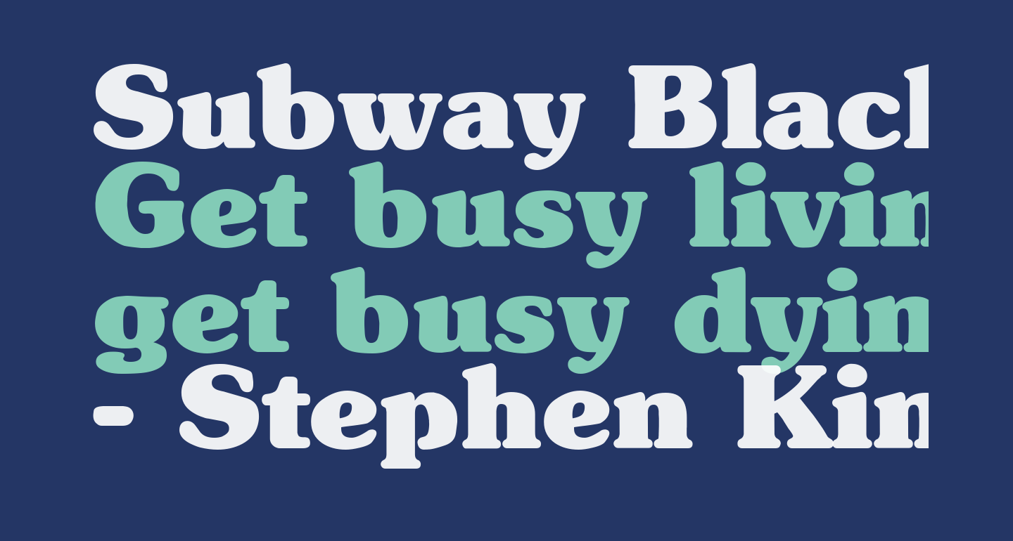 Subway Black free Font - What Font Is