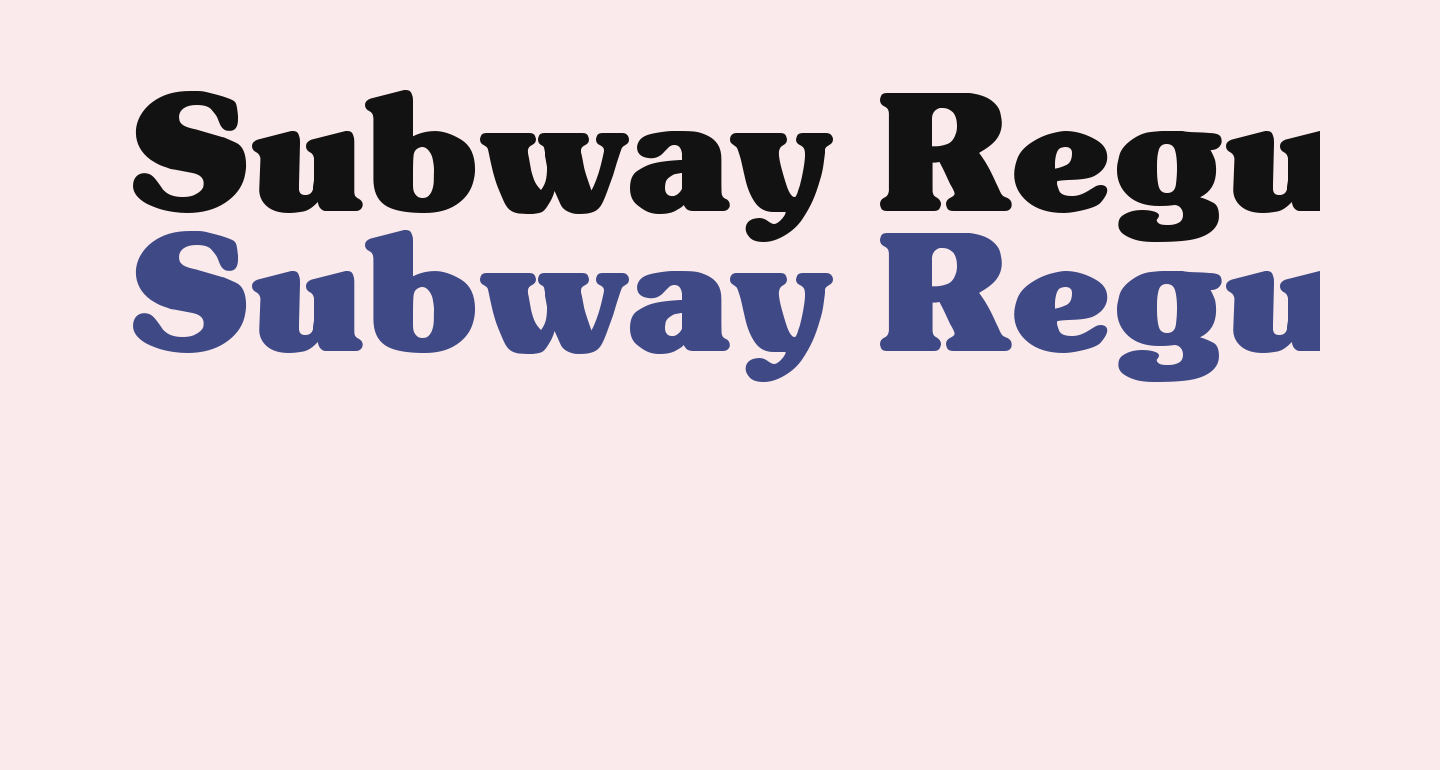 Subway Regular free Font - What Font Is