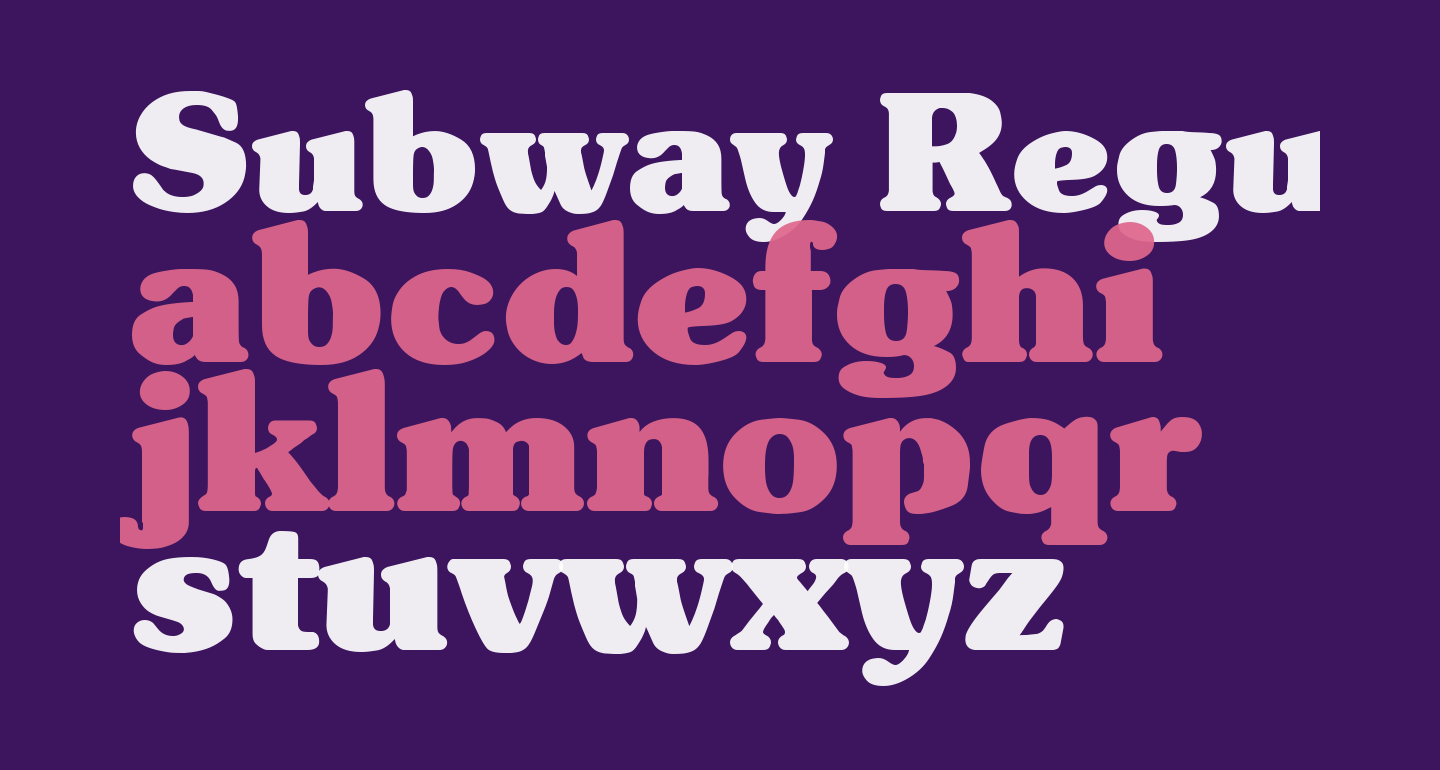 Subway Regular free Font - What Font Is