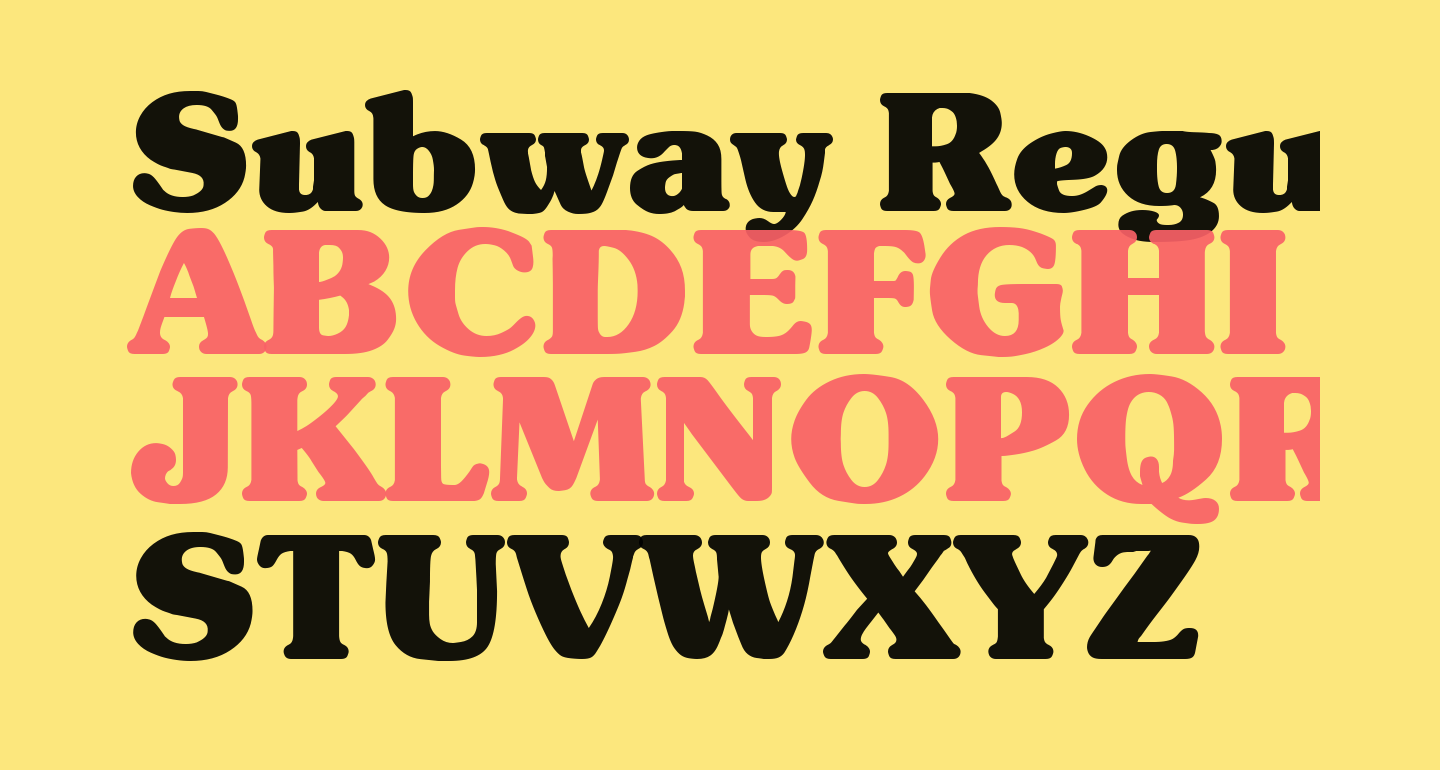 Subway Regular free Font - What Font Is