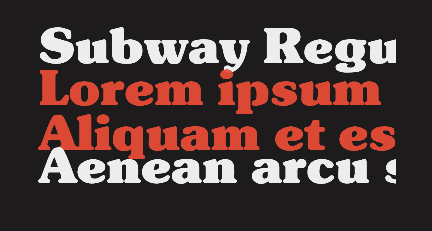 Subway Regular free Font - What Font Is