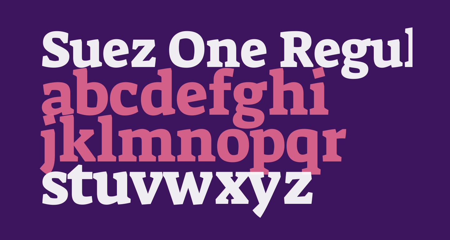 Suez One Regular free Font - What Font Is