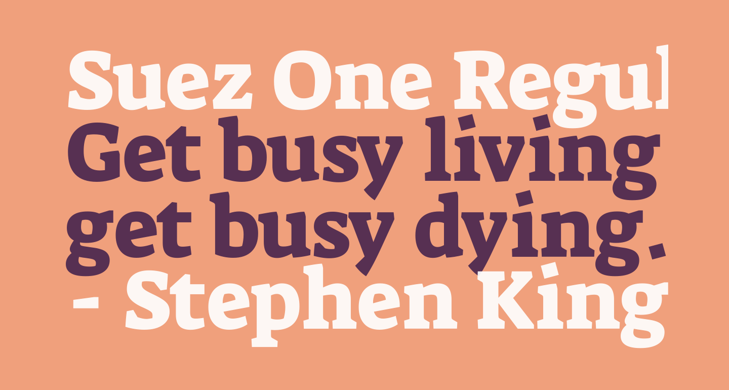 Suez One Regular free Font - What Font Is