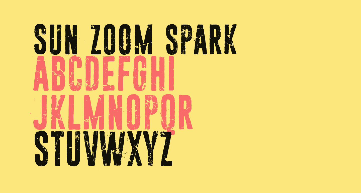 Sun zoom spark free Font - What Font Is