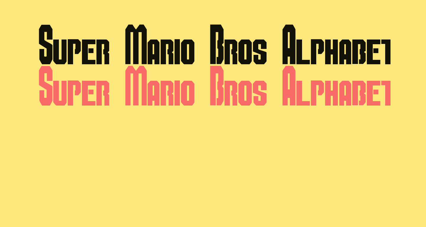Super Mario Bros Alphabet free Font - What Font Is