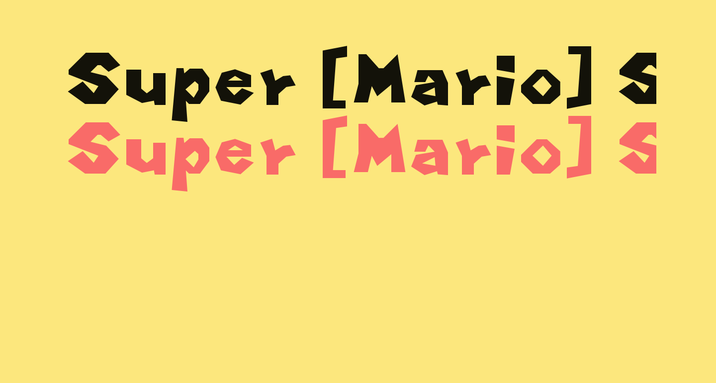 Super [Mario] Script 3 free Font - What Font Is