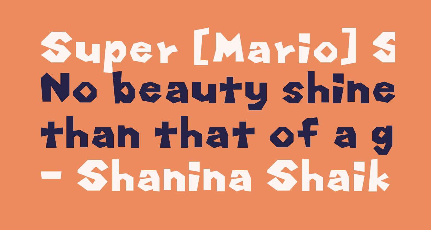 Super [Mario] Script 3 free Font - What Font Is