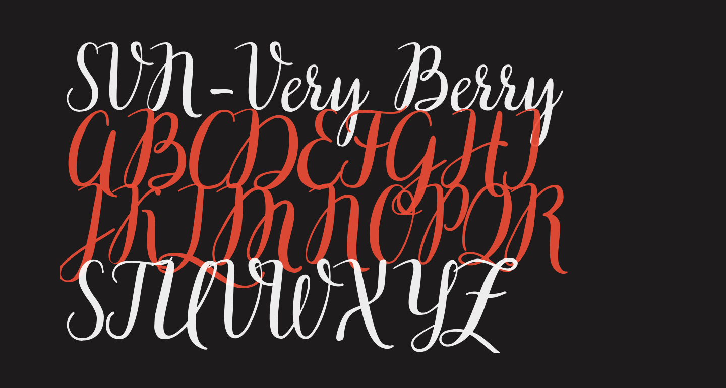 SVN-Very Berry free Font - What Font Is