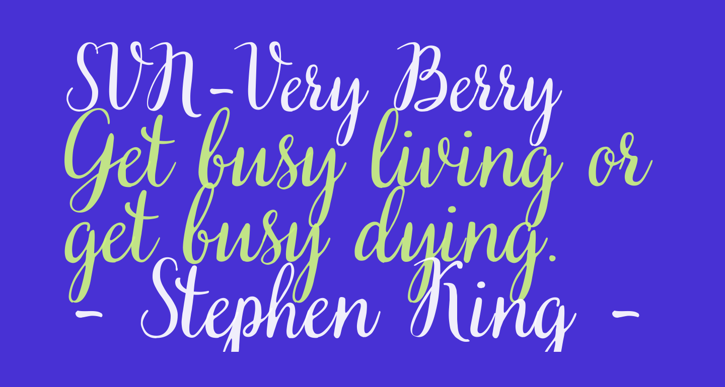SVN-Very Berry free Font - What Font Is