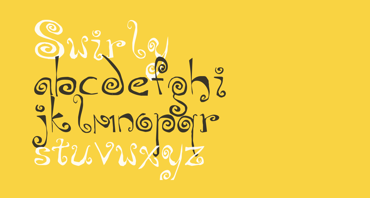 Swirly free Font - What Font Is
