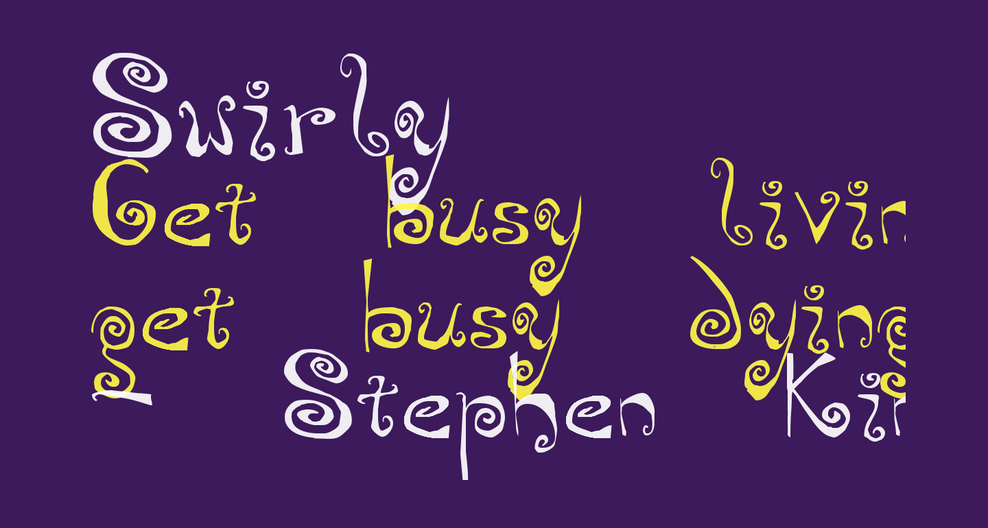 Swirly free Font - What Font Is