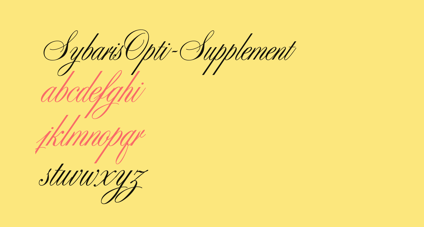 SybarisOpti-Supplement free Font - What Font Is