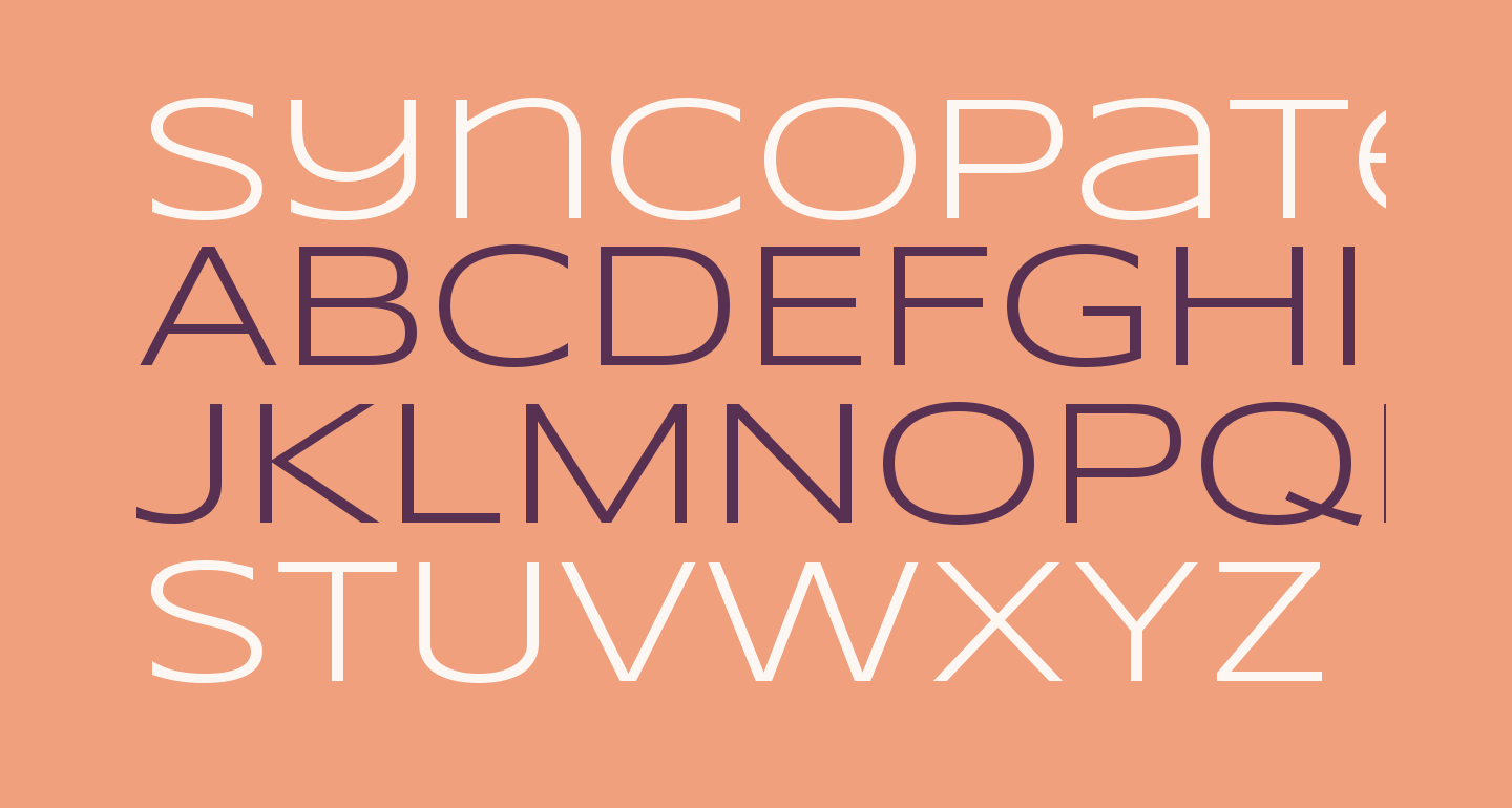 Syncopate-Regular free Font - What Font Is