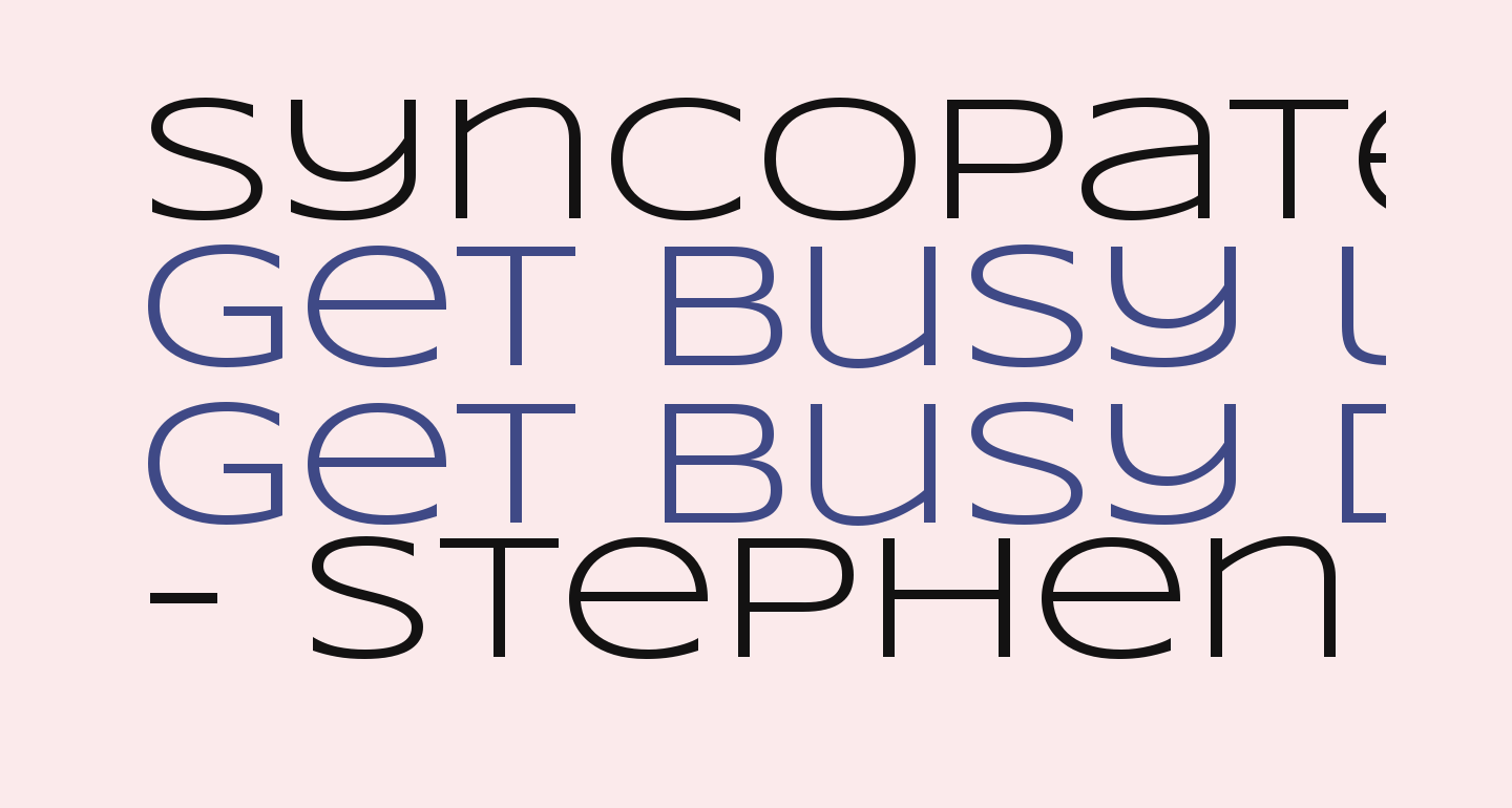 Syncopate-Regular free Font - What Font Is