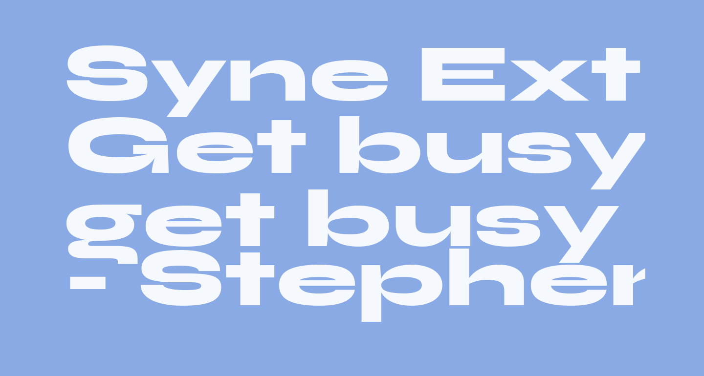 Syne Extra free Font - What Font Is