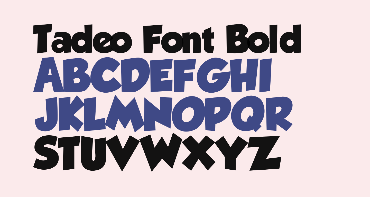 Tadeo Font Bold free Font - What Font Is
