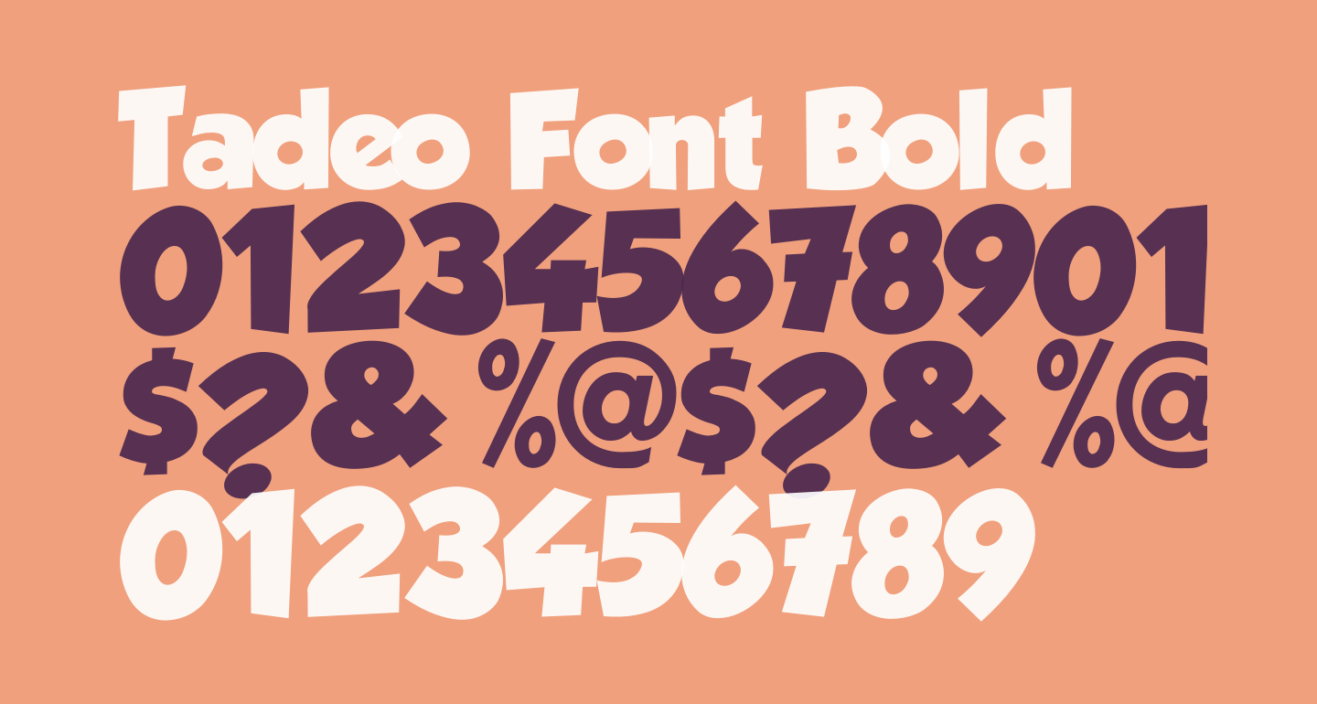 Tadeo Font Bold free Font - What Font Is