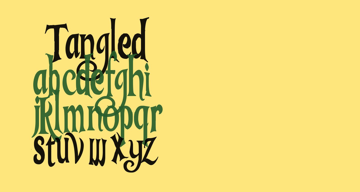 Tangled free Font - What Font Is